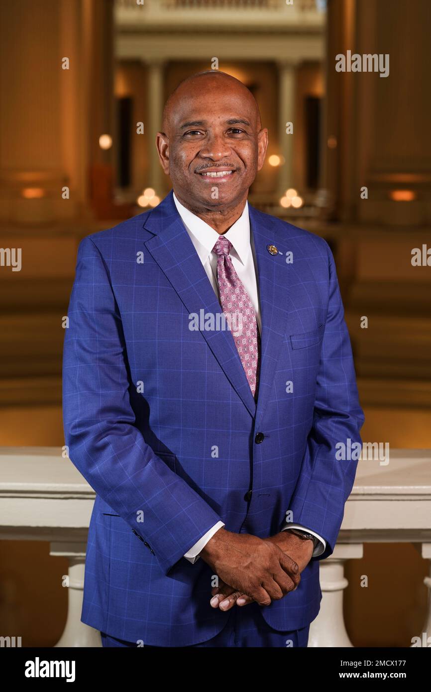 Georgia state Sen. Lester Jackson poses for a portrait at the capitol ...