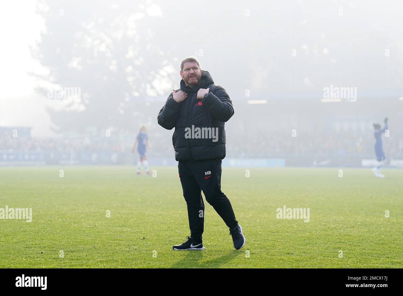 Liverpool manager Matt Beard during the Barclays Women's Super League ...