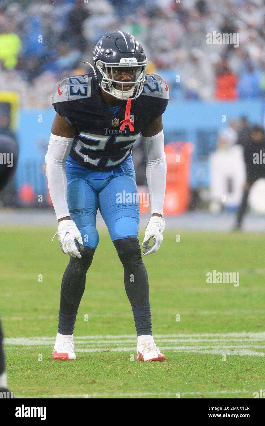 Tennessee Titans defensive back Chris Jones (23) plays in an NFL ...