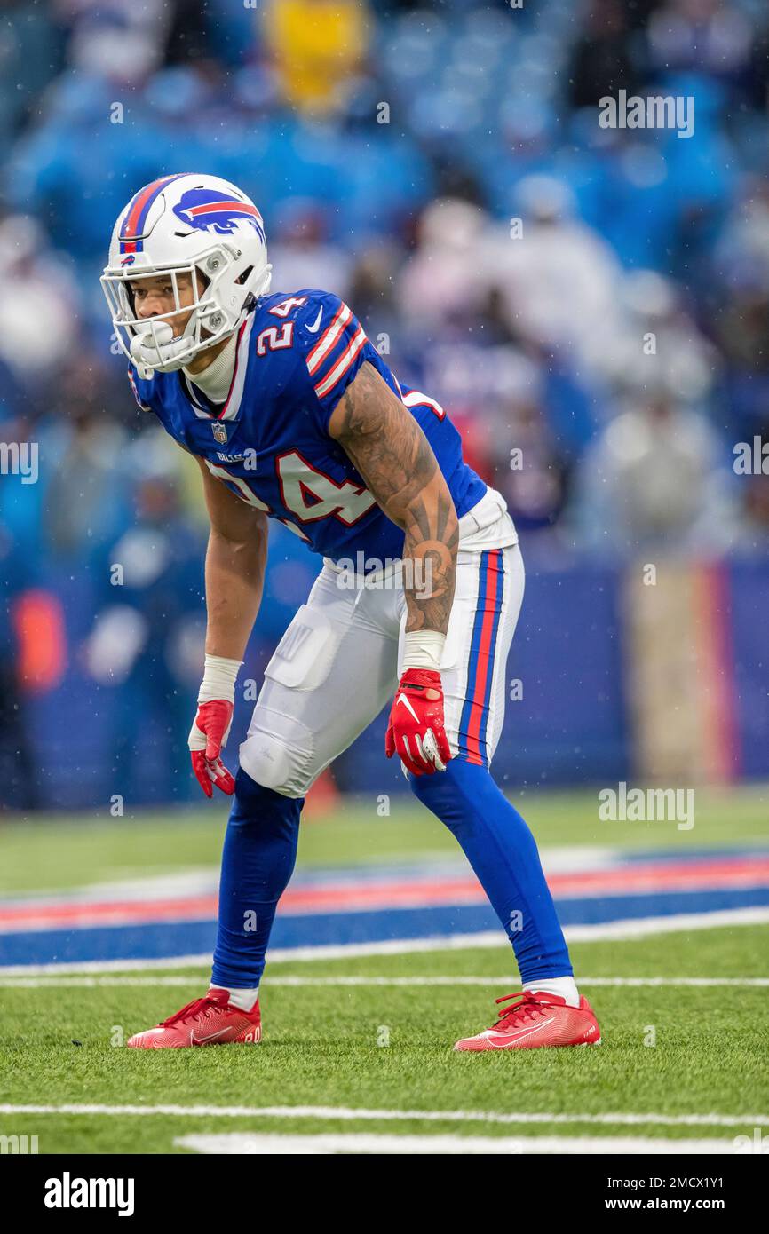 Cornerback (24) Taron Johnson of the Buffalo Bills against the ...