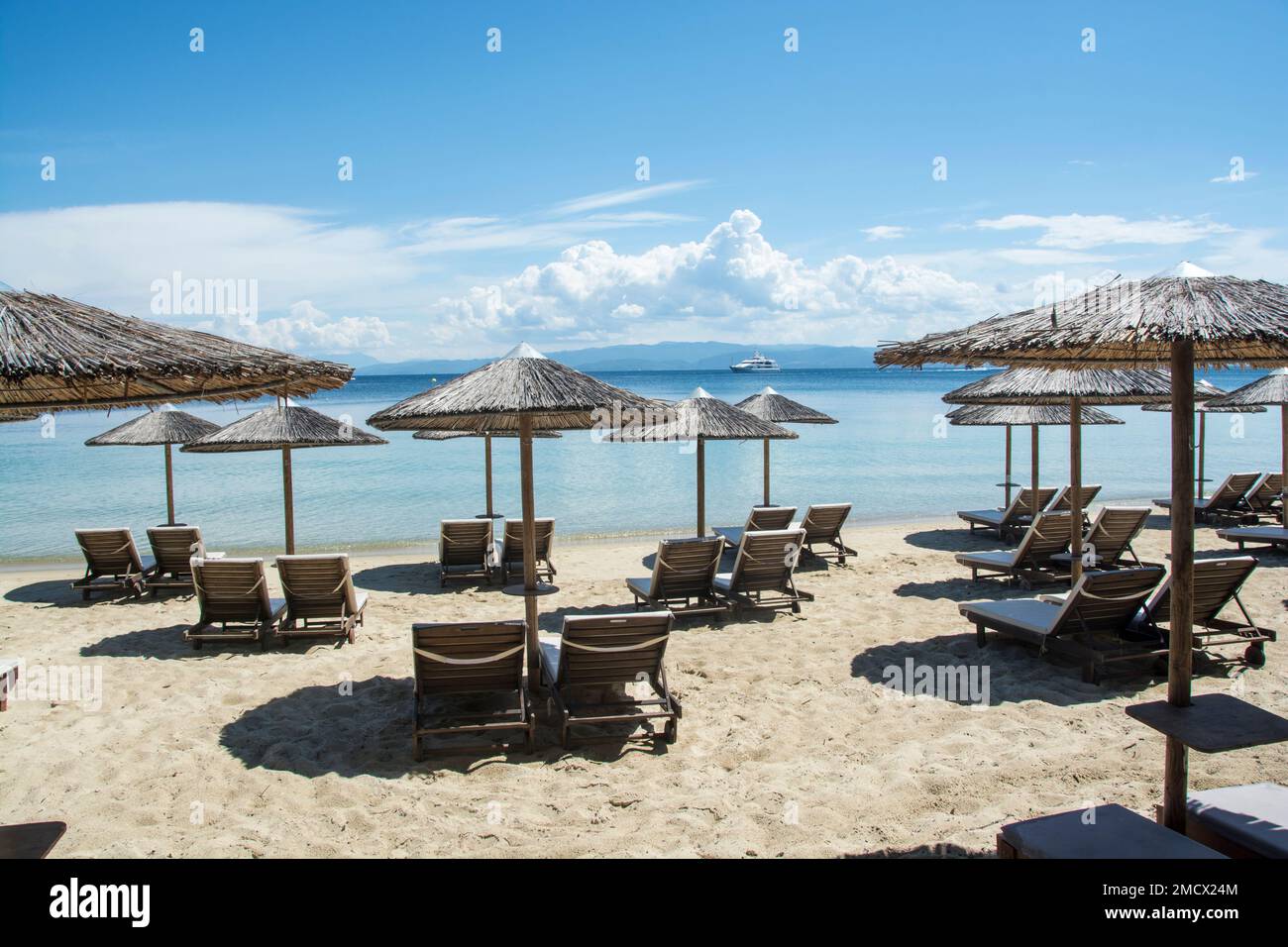 A beautiful, sandy, Koukounaries Beach on the Skiathos Island in Greece ...