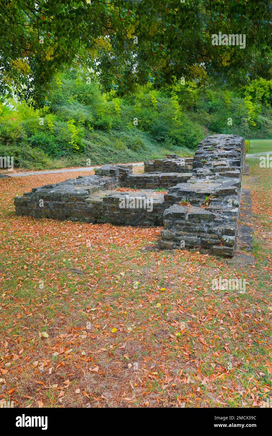 Boebingen Roman Fort, foundation walls of the fort, UNESCO World ...