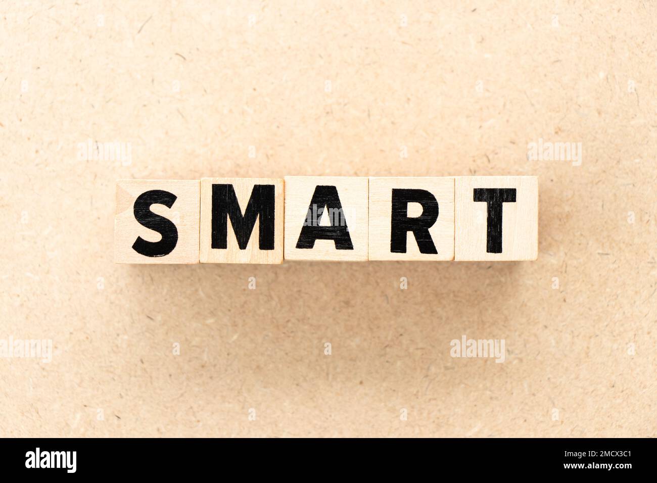 Alphabet letter block in word smart on wood background Stock Photo - Alamy