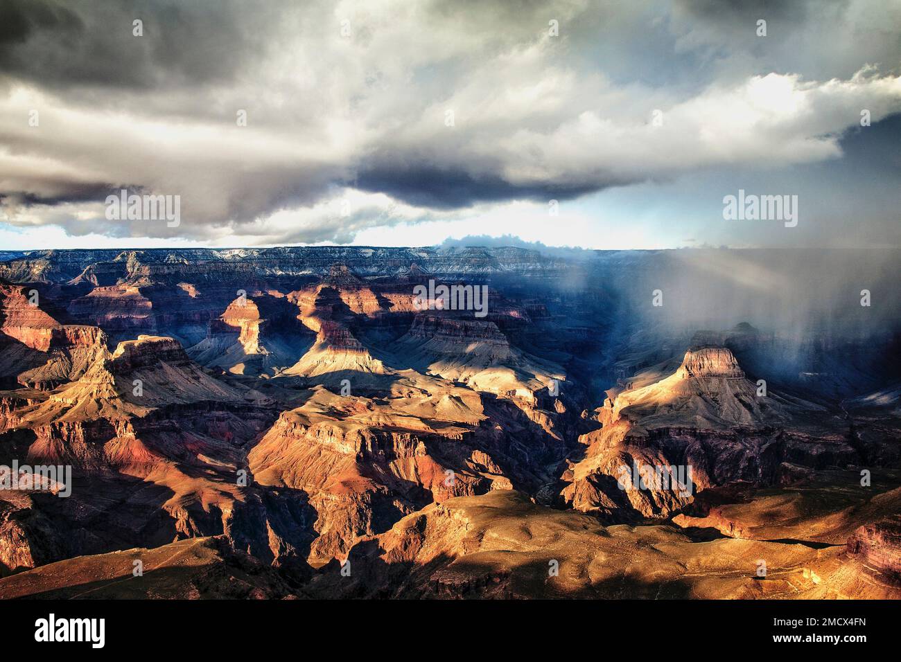A storm passes over the Grand Canyon Arizona Stock Photo - Alamy