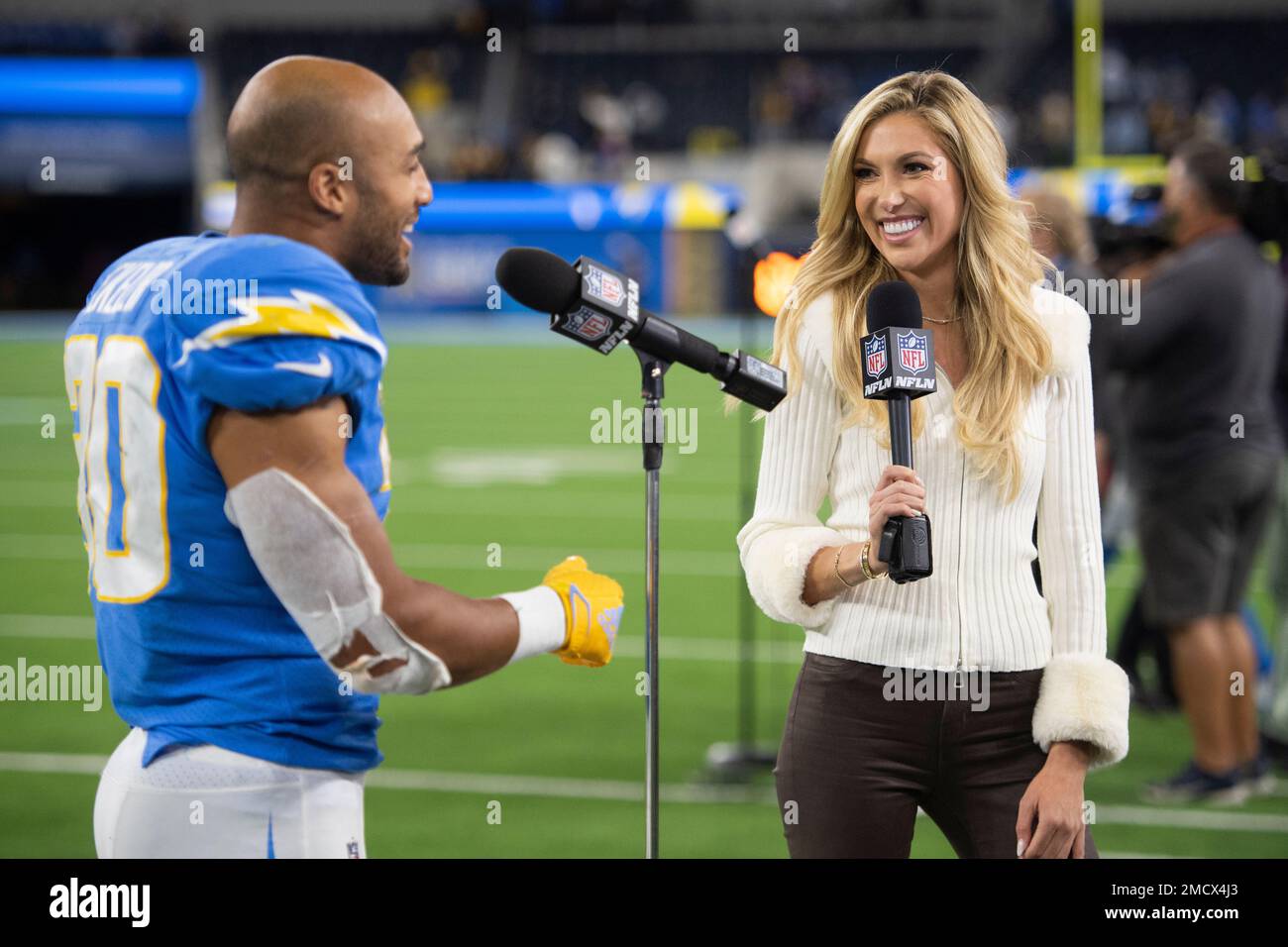Nfl Network Reporter Taylor Bisciotti Interviews Los Angeles Chargers