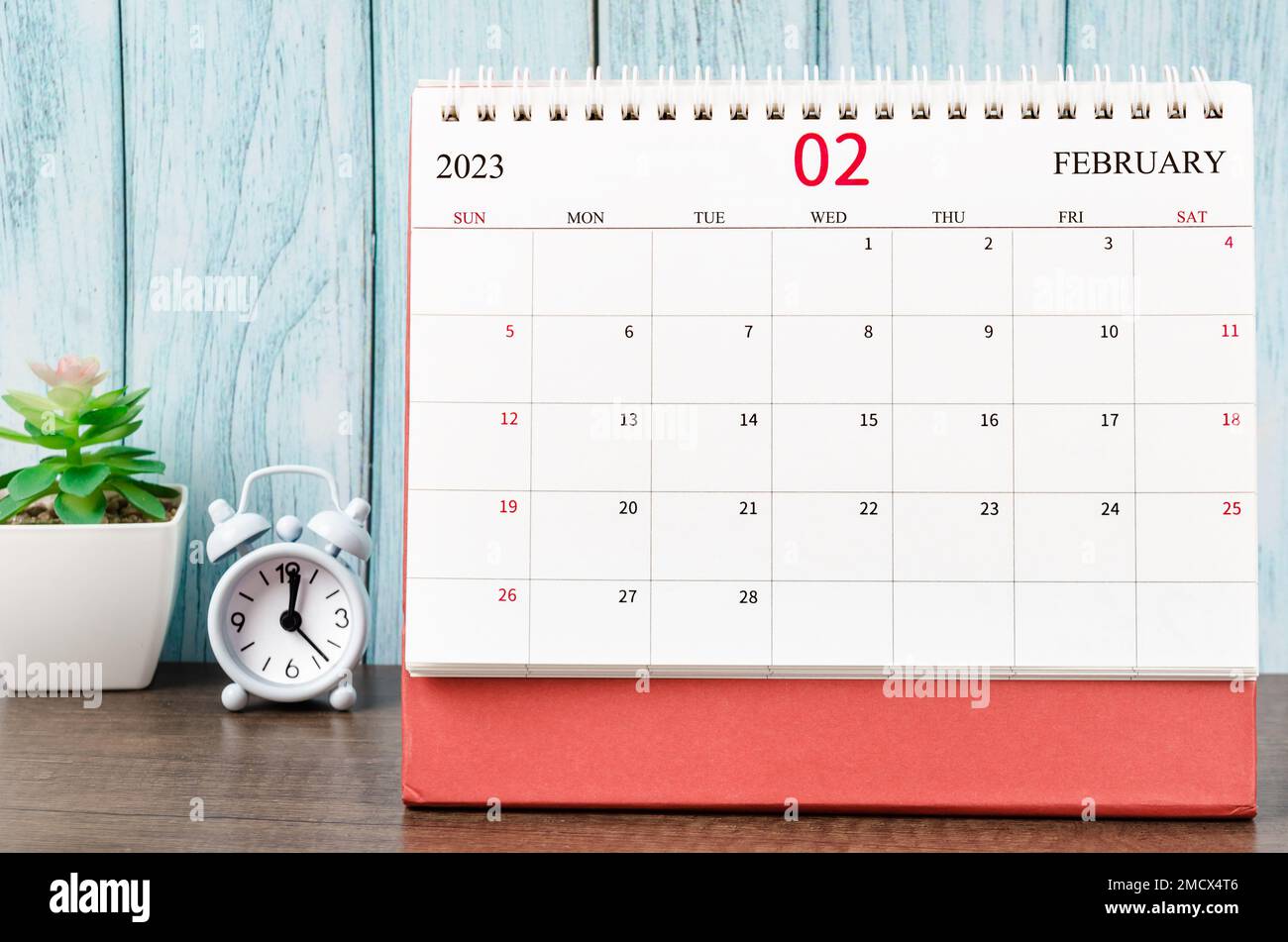 February 2023 Monthly desk calendar for the organizer to plan 2023 year ...