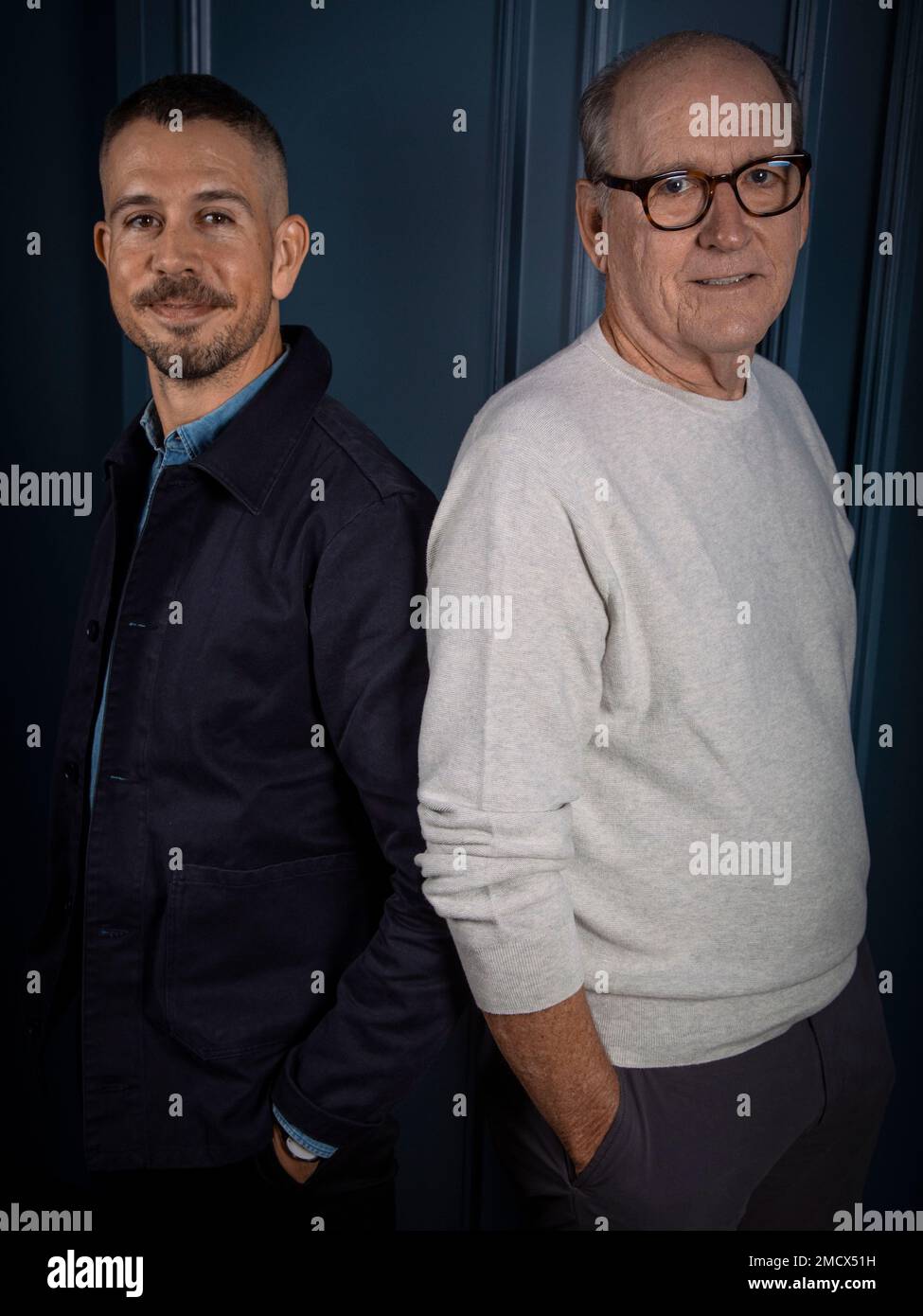 Director Stephen Karam, left, and actor Richard Jenkins, right, pose ...
