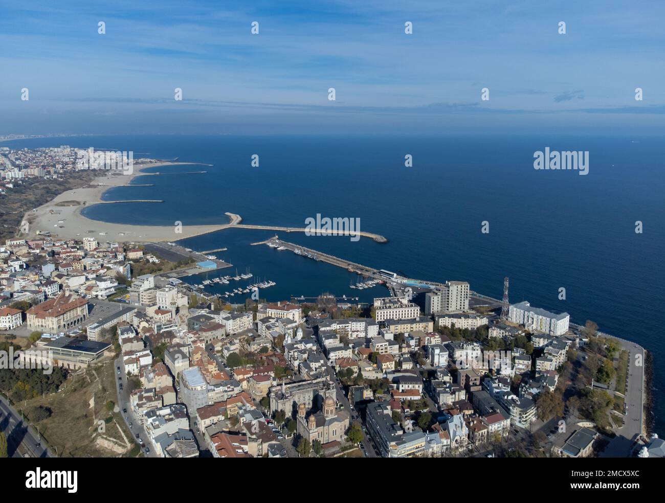 Aerial view of Constanta city - Romania, drone view Stock Photo - Alamy