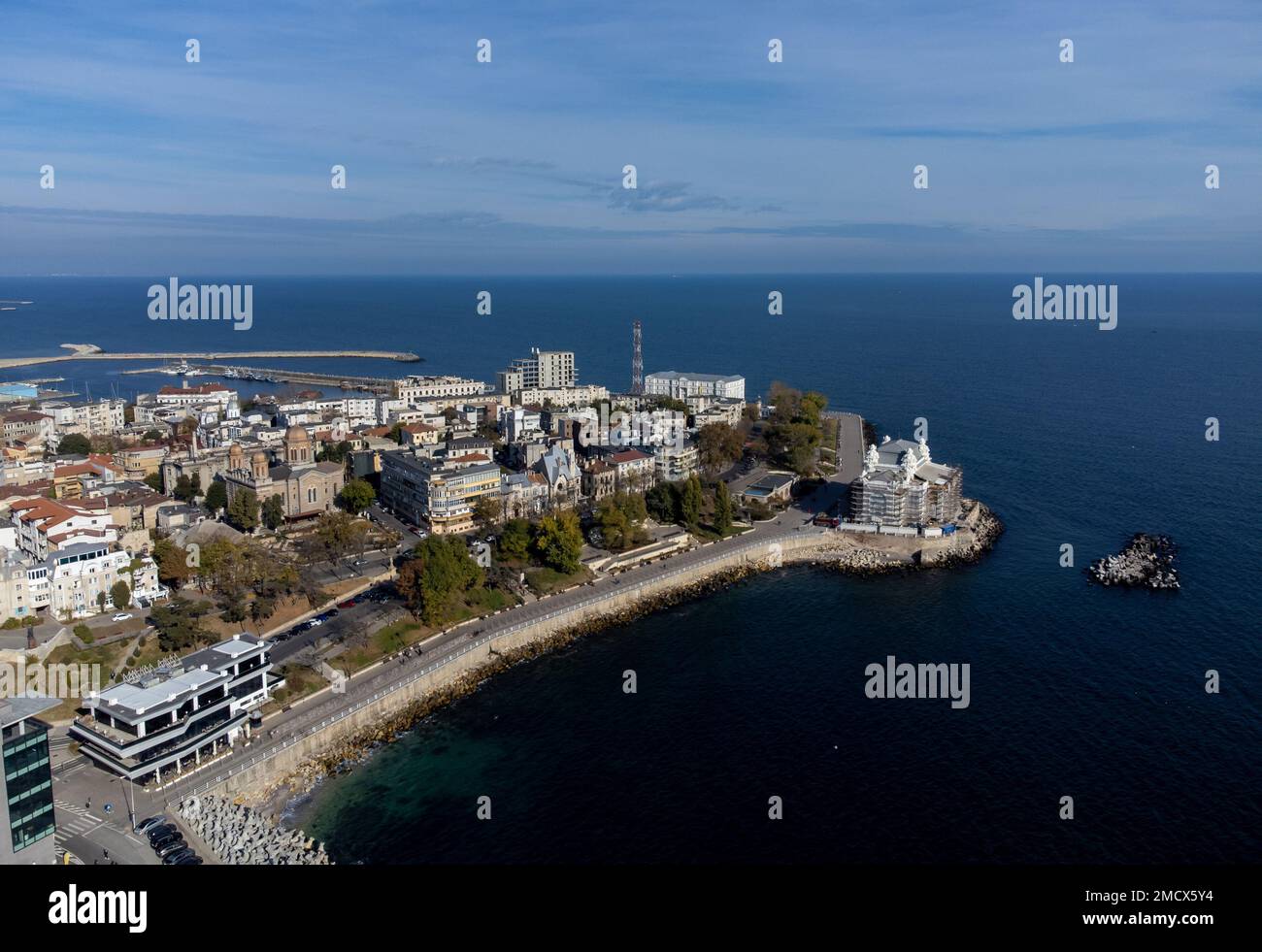 Aerial view of Constanta city - Romania, drone view Stock Photo - Alamy
