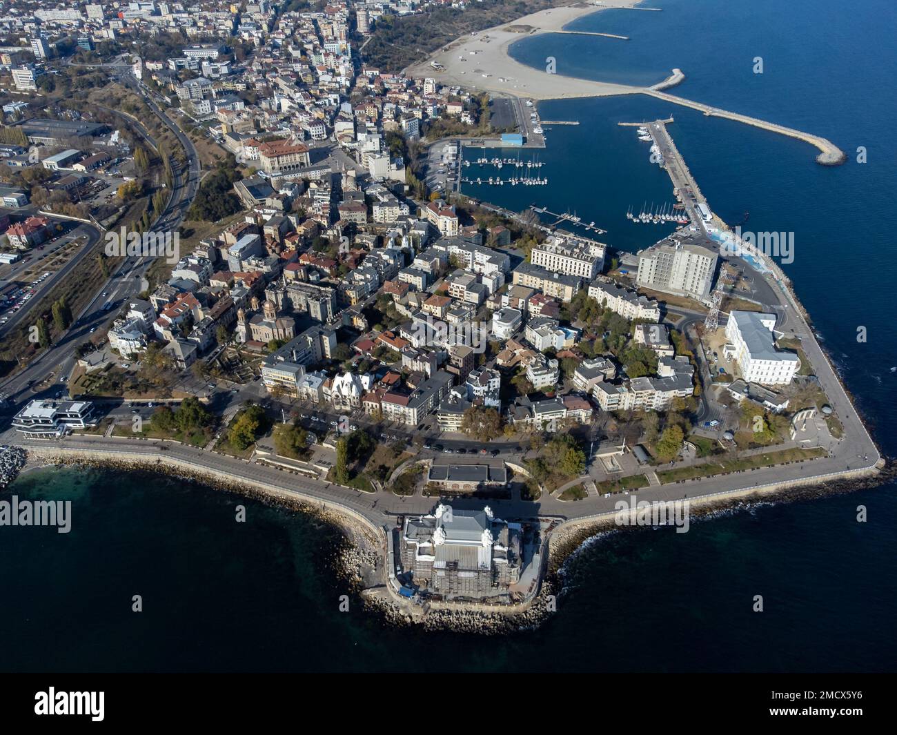 Aerial view of Constanta city - Romania, drone view Stock Photo - Alamy