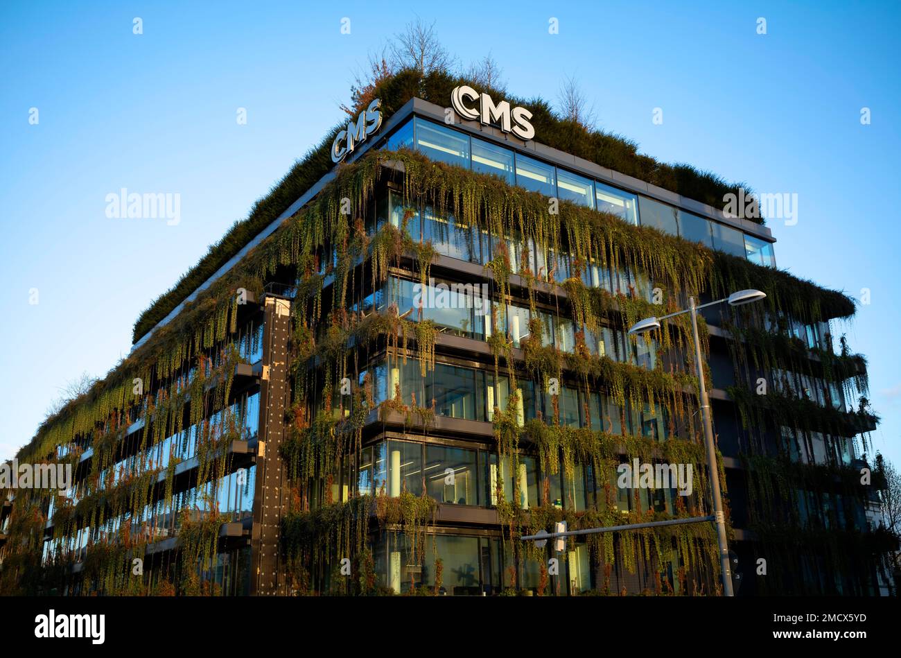 Facade greening on new building, CMS Hasche Sigle office building ...
