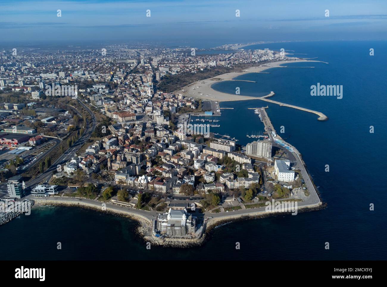Aerial view of Constanta city - Romania, drone view Stock Photo - Alamy
