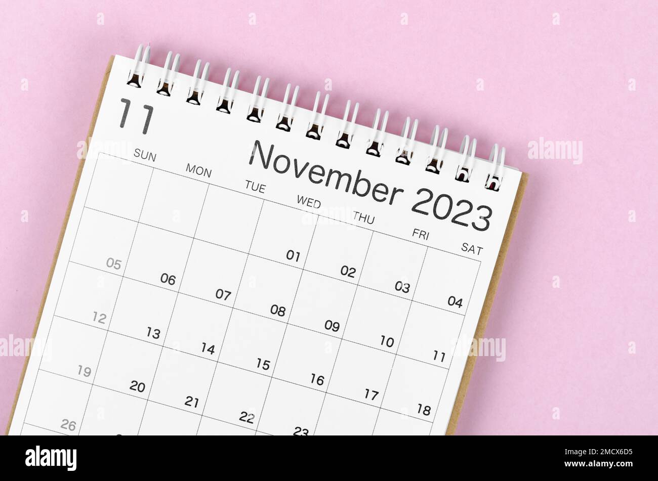 November 2023 calendar desk for the organizer to plan and reminder ...