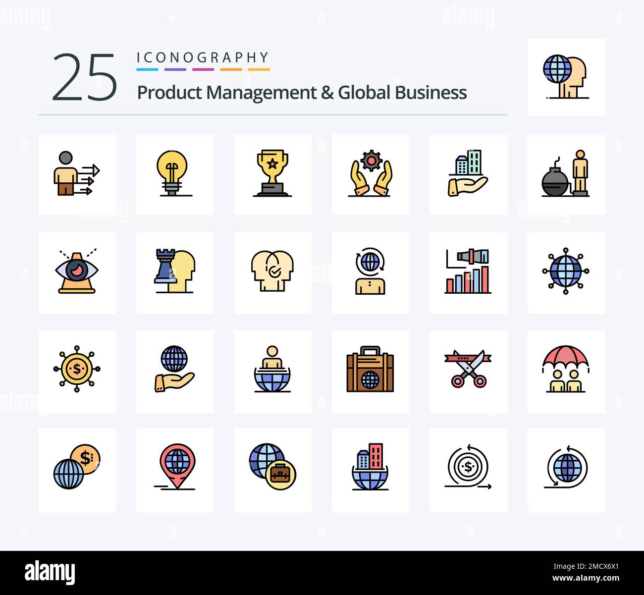 Product Managment And Global Business 25 Line Filled icon pack ... Product Managment And Global Business 25 Line Filled icon pack ...