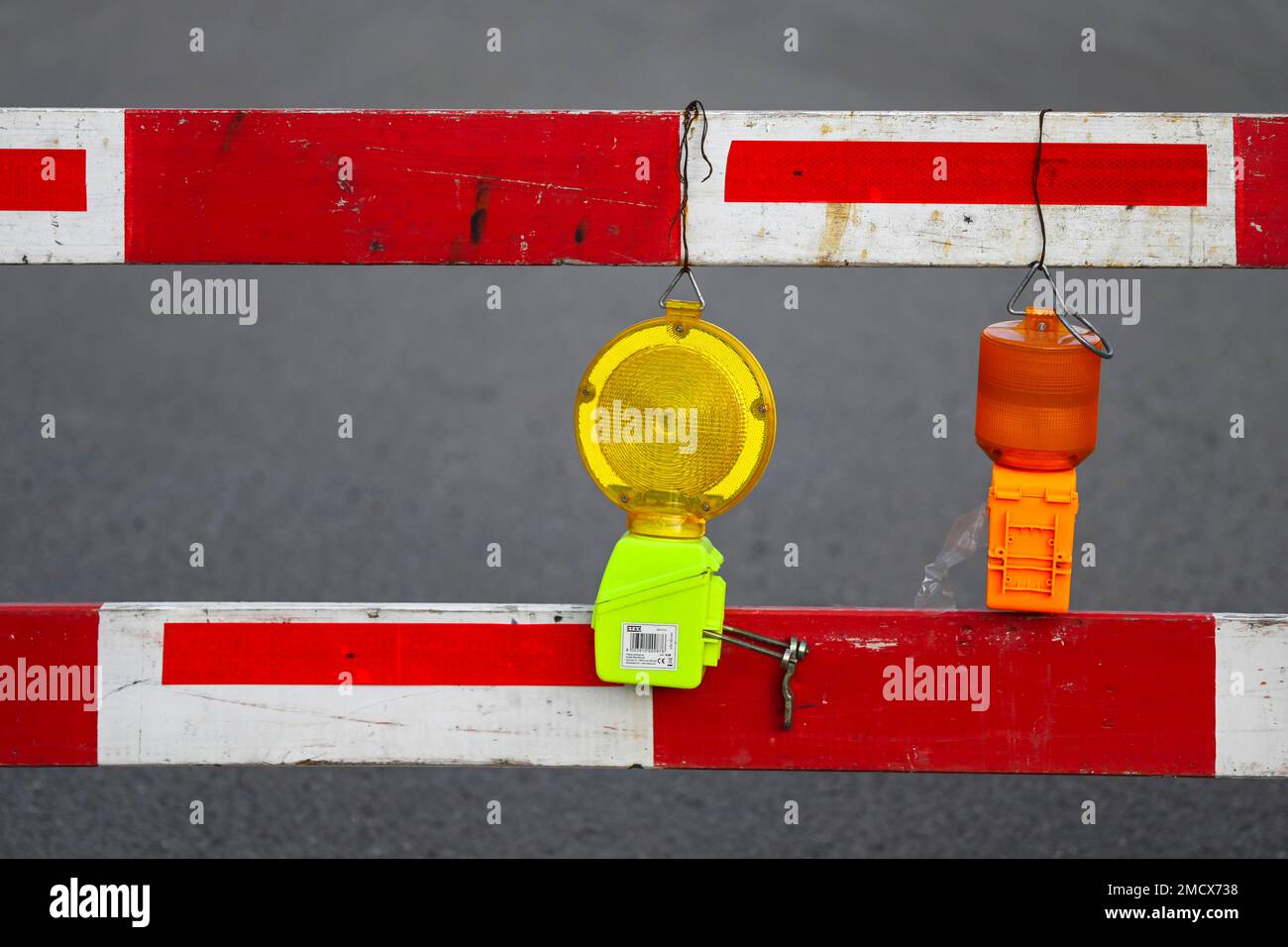 Barrier construction site Stock Photo - Alamy