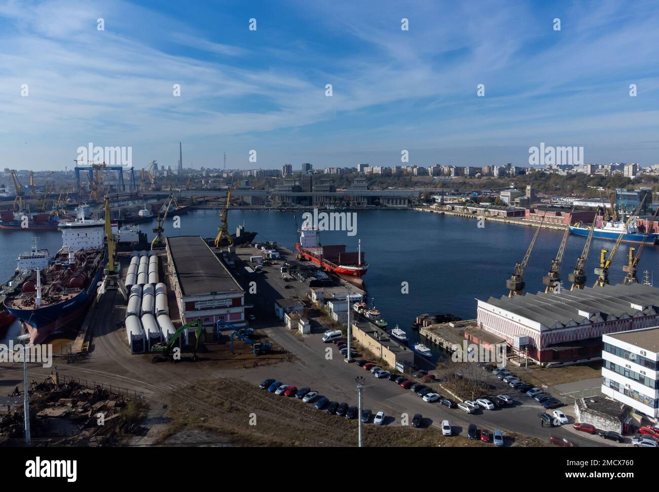 It is the largest port on the Black Sea in the country Stock Photo - Alamy