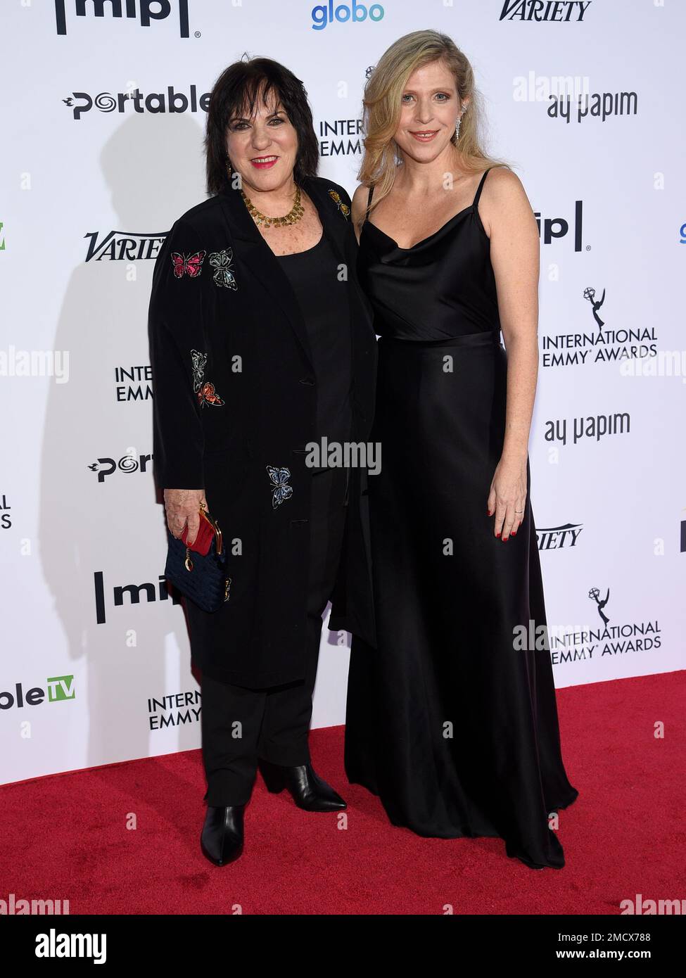 Shula Spiegel, left, and Dana Eden attend the 49th International Emmy ...
