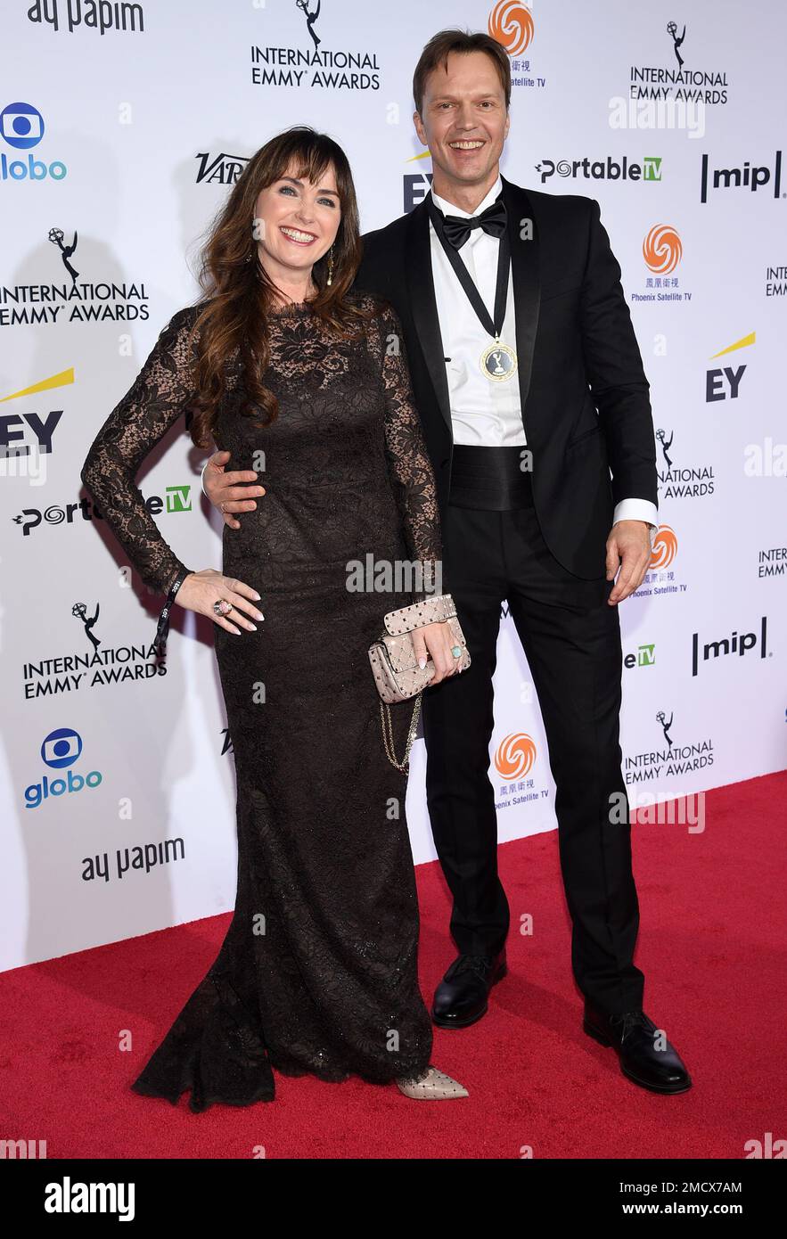 Alexander Eik, right, and Silje Hopland Eik attend the 49th ...