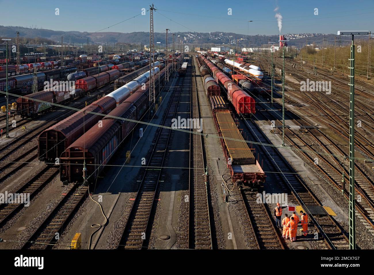 Train formation plant in the suburb of Vorhalle, marshalling yard ...