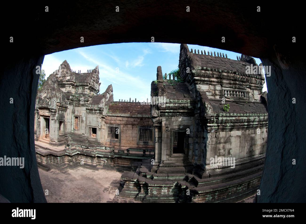 View through window, Banteay Samre, Angkor complex, Siem Riep, Cambodia ...