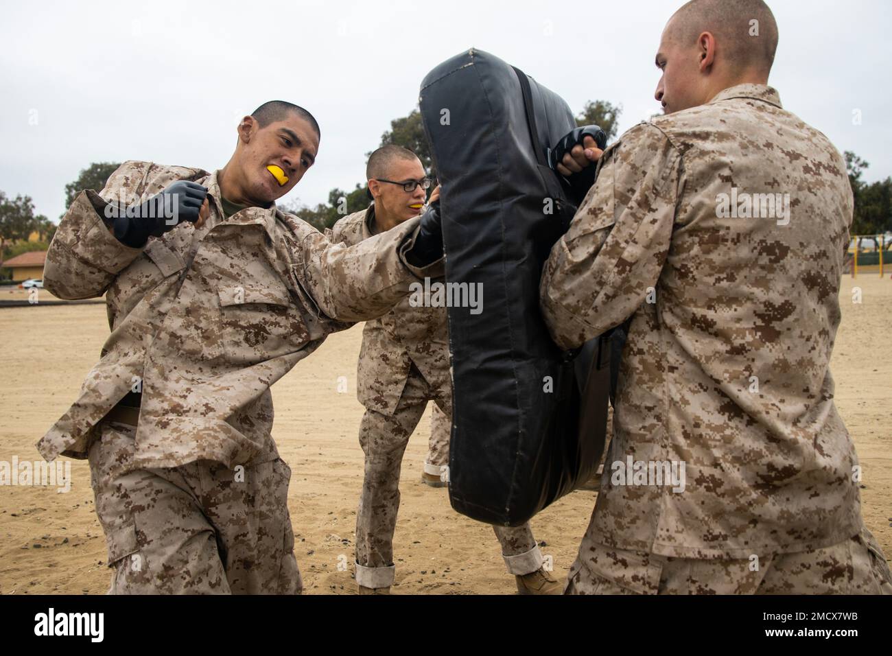 U.S. Marine Corps recruit Ron Garza with Kilo Company, 3rd Recruit ...