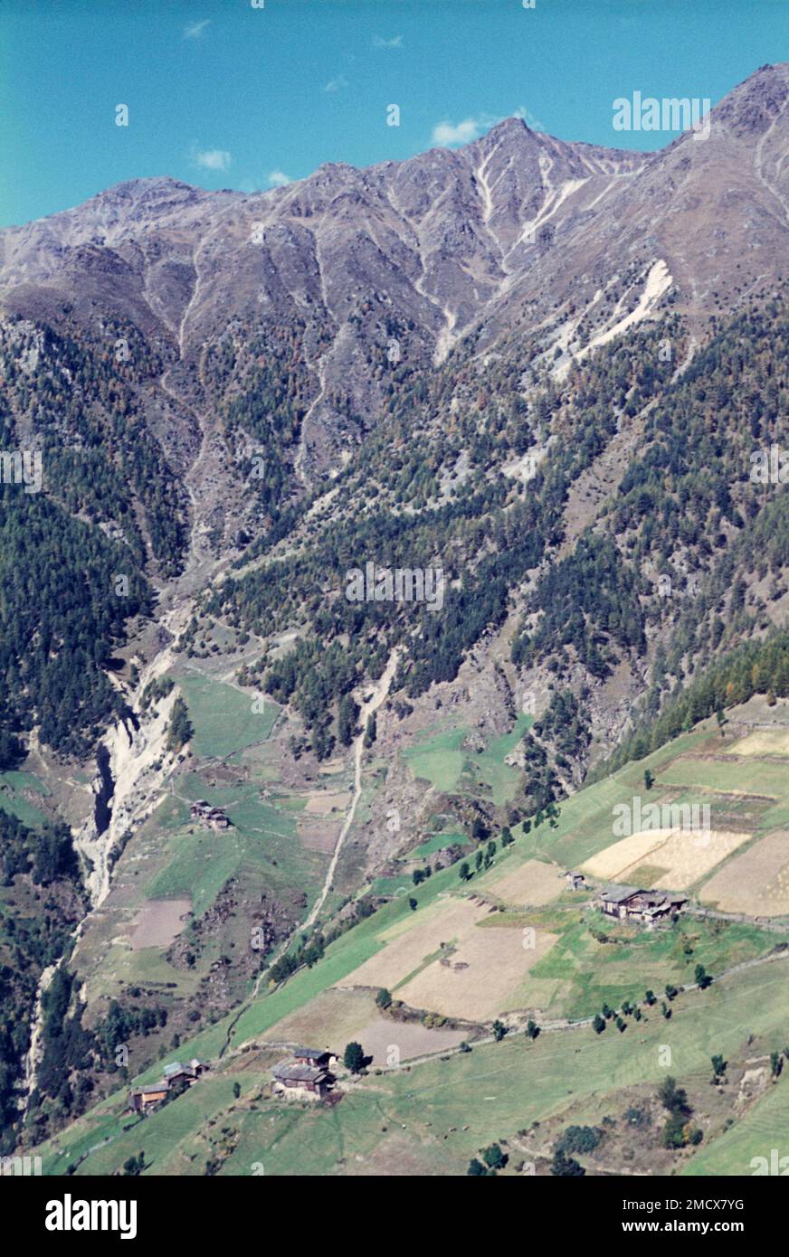 Mountain farms near St. Martin, historical, seventies, 70s, mountains ...
