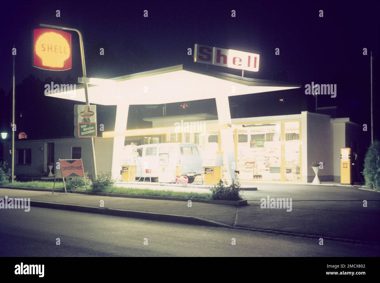 The new petrol station, Bad Toelz, Isarwinkel, Upper Bavaria, Bavaria ...
