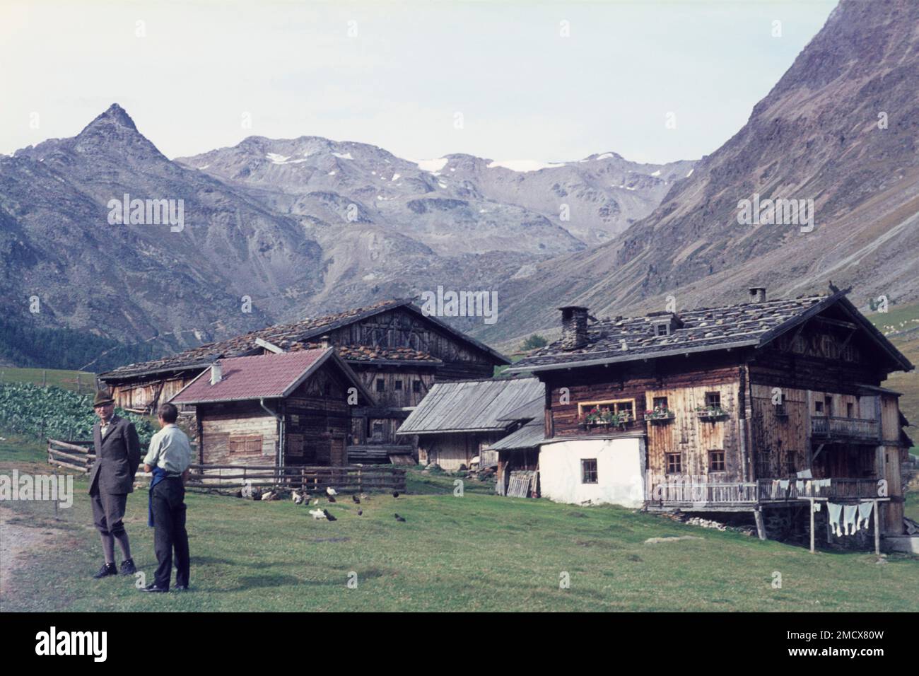 Mountain farm in Marchegg, seventies, 70s, historic, undestroyed ...