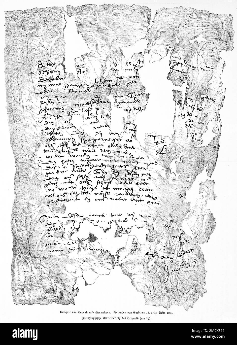 Fragment, Willem Barents (1550-1597), 16th century, explorer, navigator ...