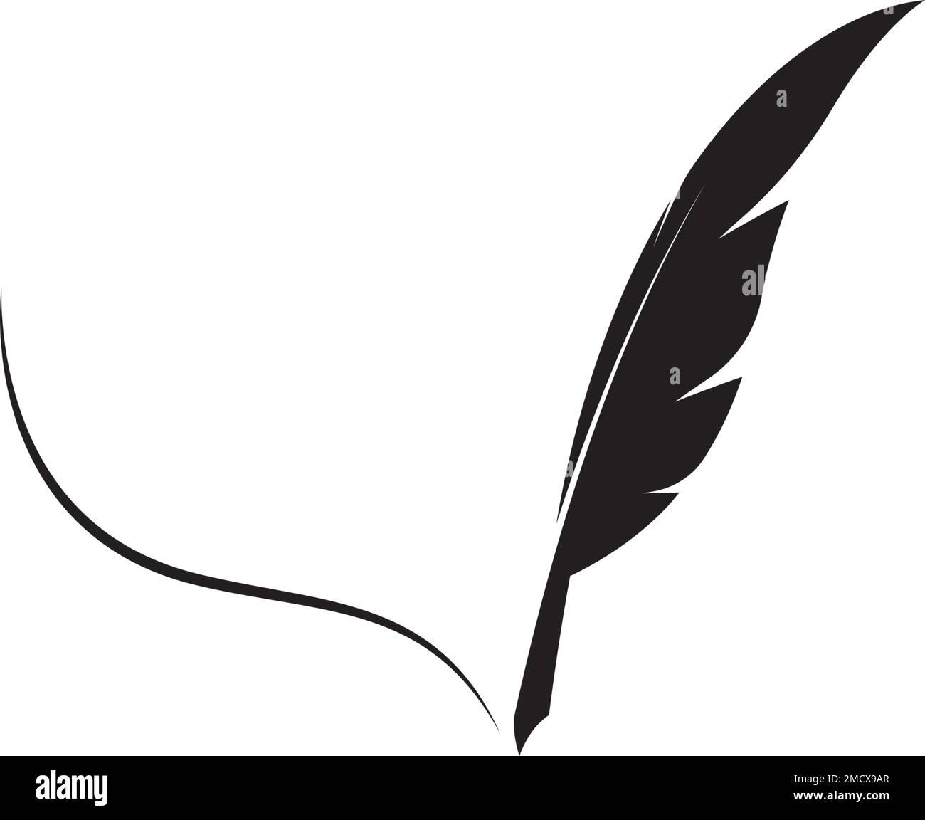 Feather Pen Logo Vector Template Stock Vector Image And Art Alamy
