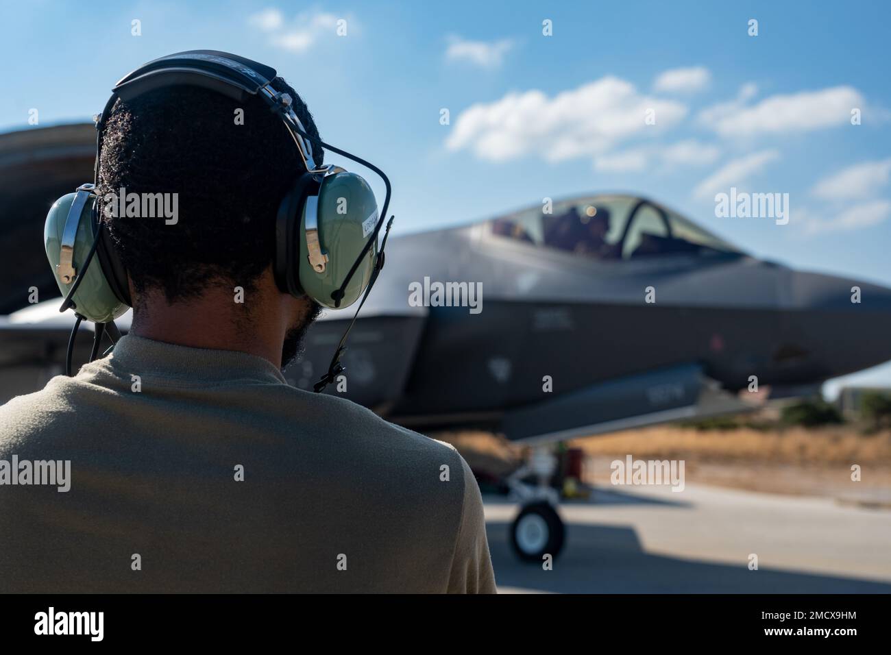 U.S. Air Force Senior Airman Jay Wilder, a crew chief assigned to the ...