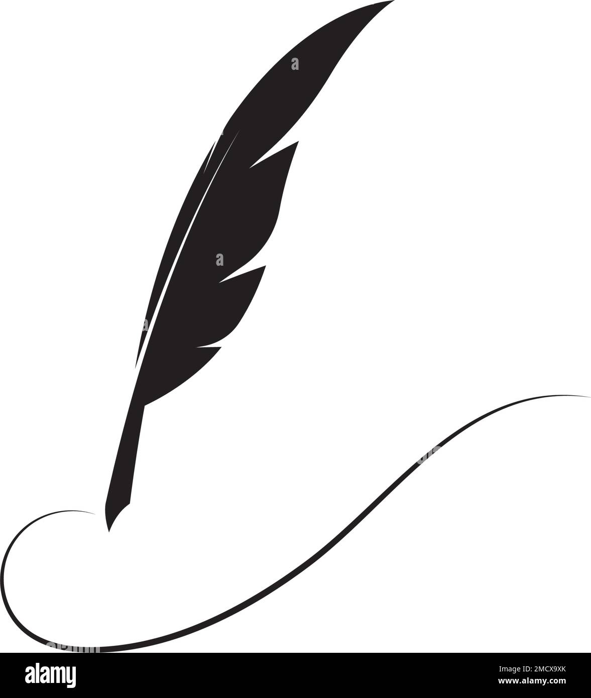 Feather pen logo vector template Stock Vector Image & Art - Alamy