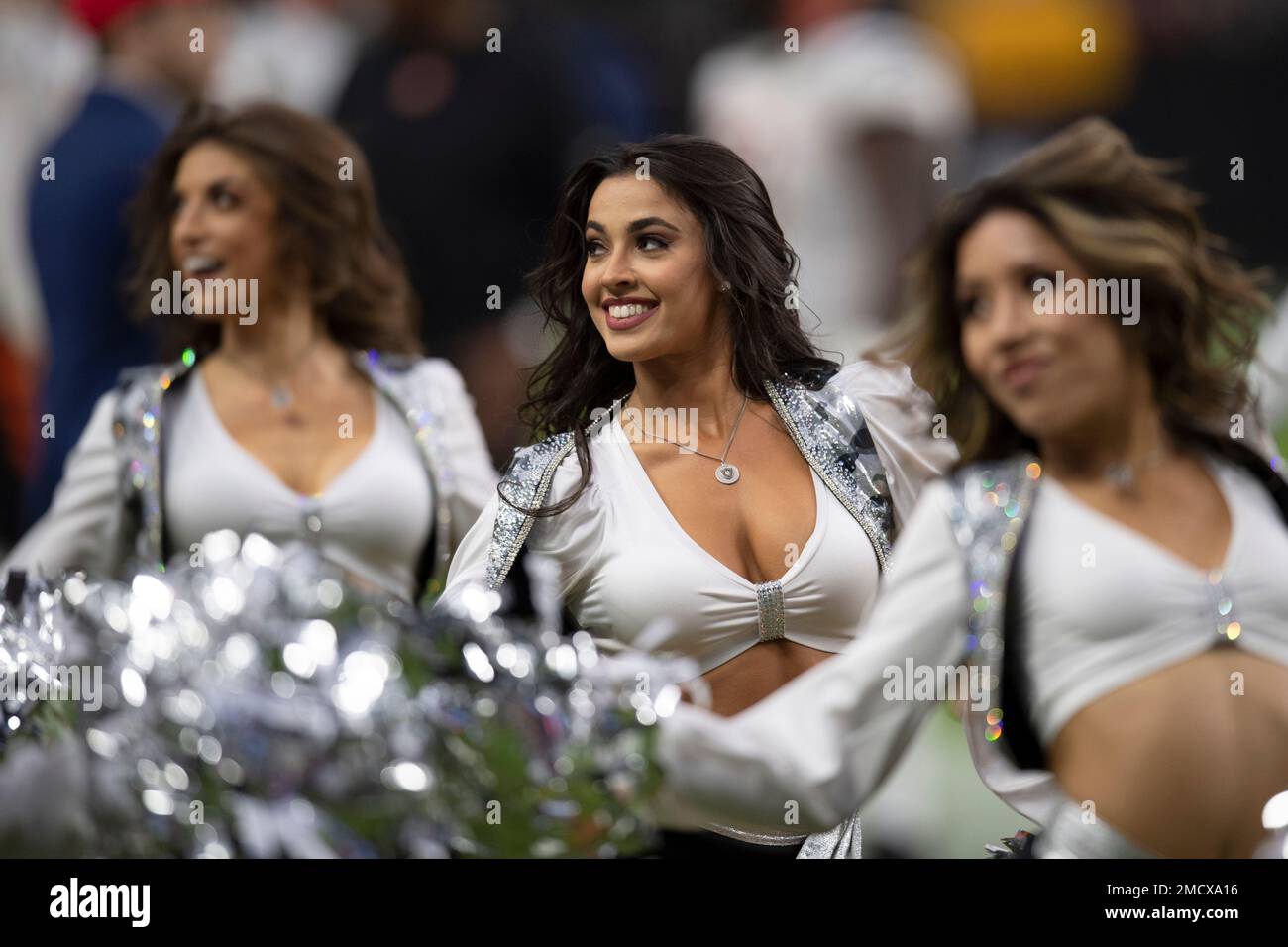 Las Vegas Raiderettes cheerleaders while playing the Cincinnati Bengals ...
