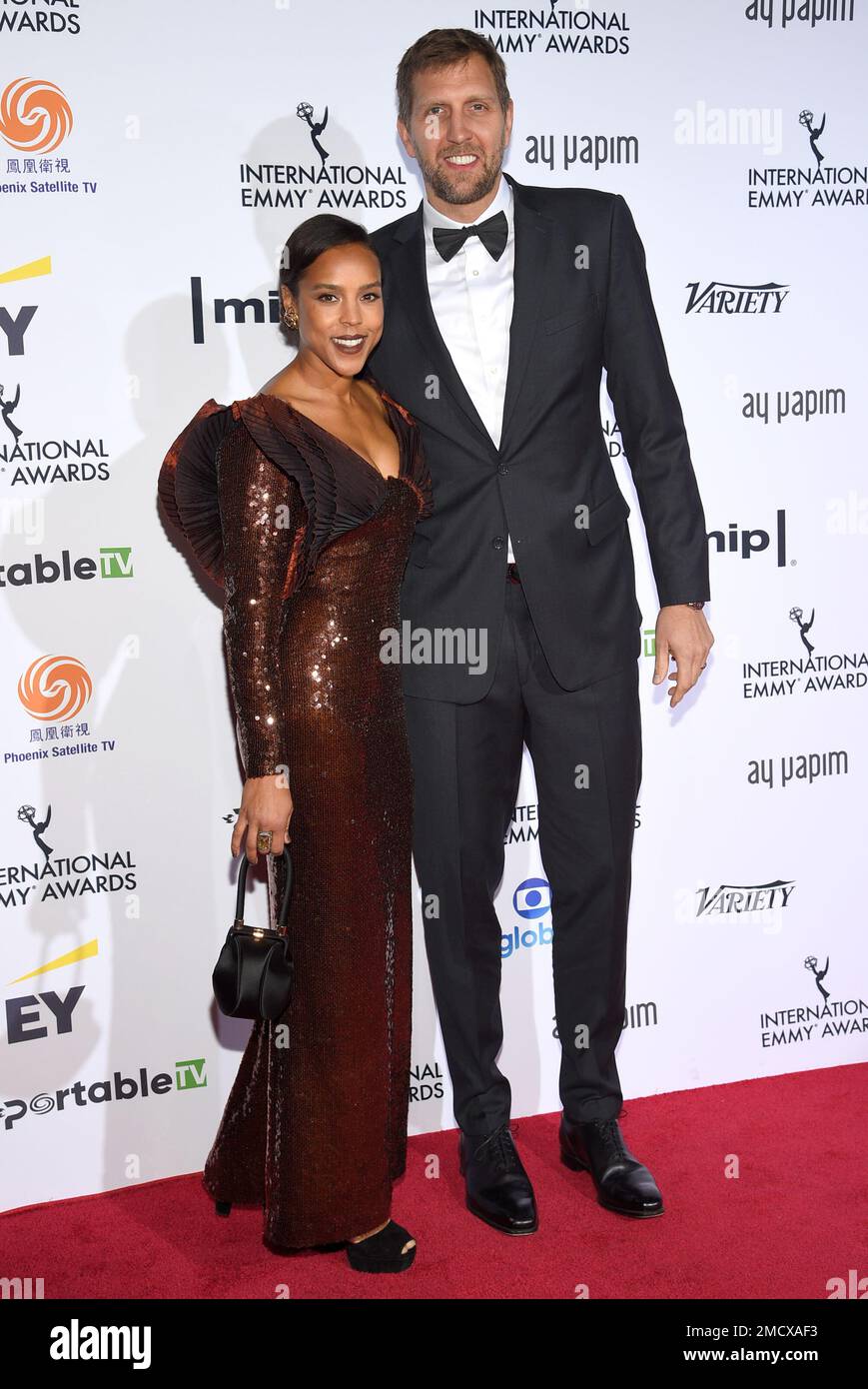 Dirk Nowitzki, right, and Jessica Olsson attend the 49th International ...