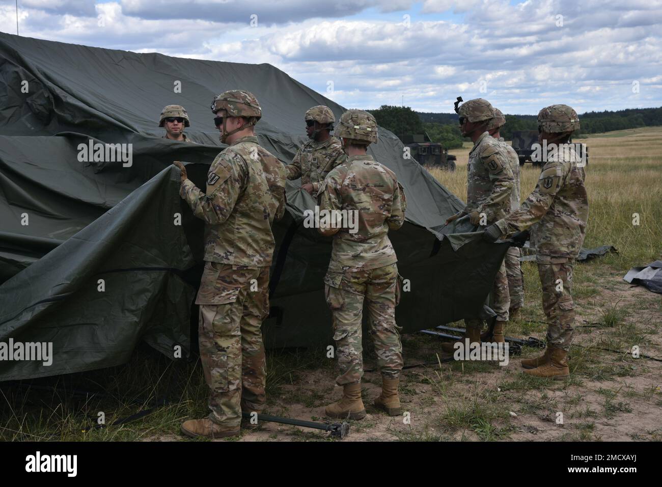 Soldiers from the Headquarters and Headquarters Battery, 41st Field ...