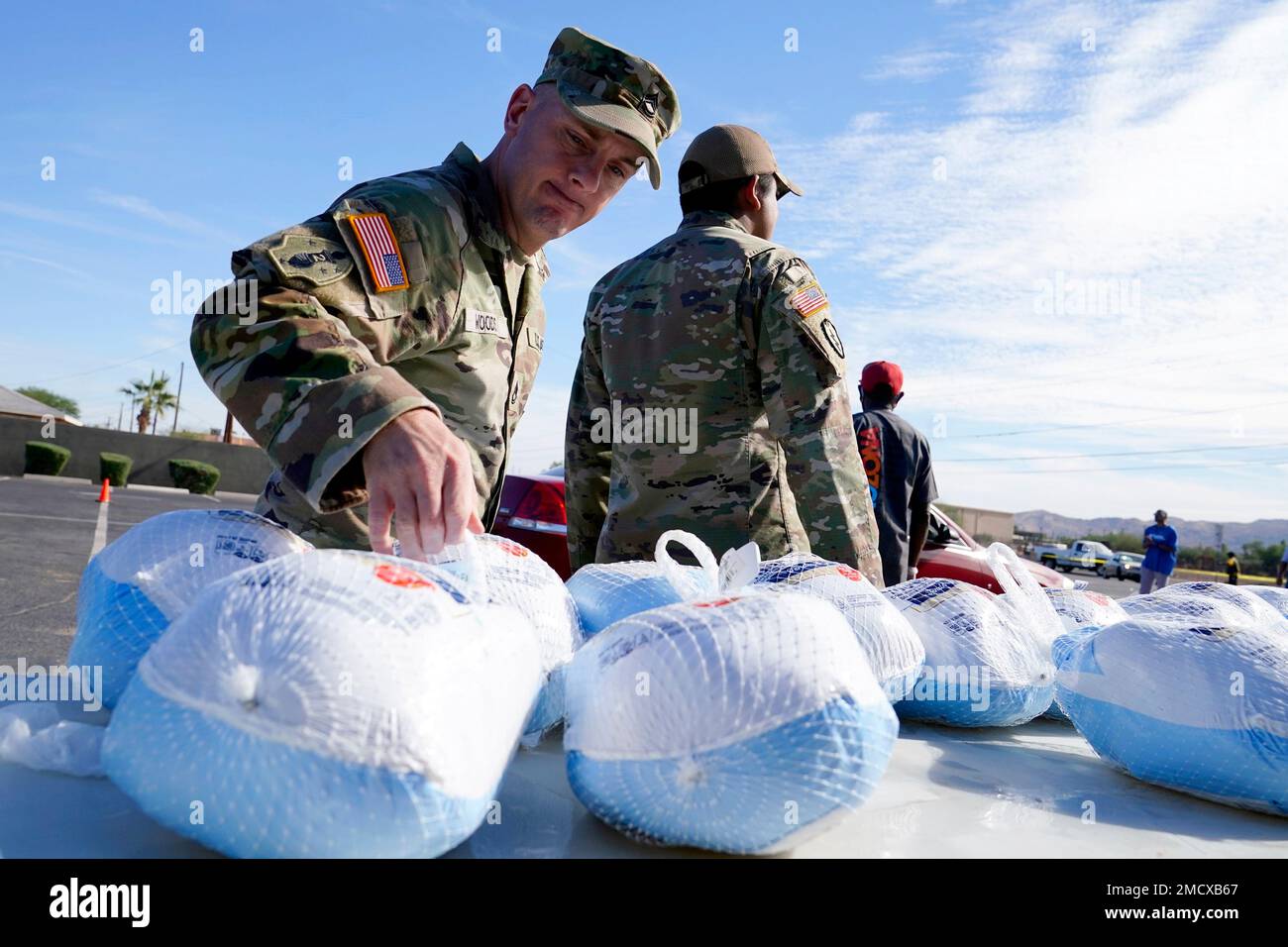 U.S. Army Sgt. 1st Class Evan Wood, left, and Staff Sgt. Javier ...