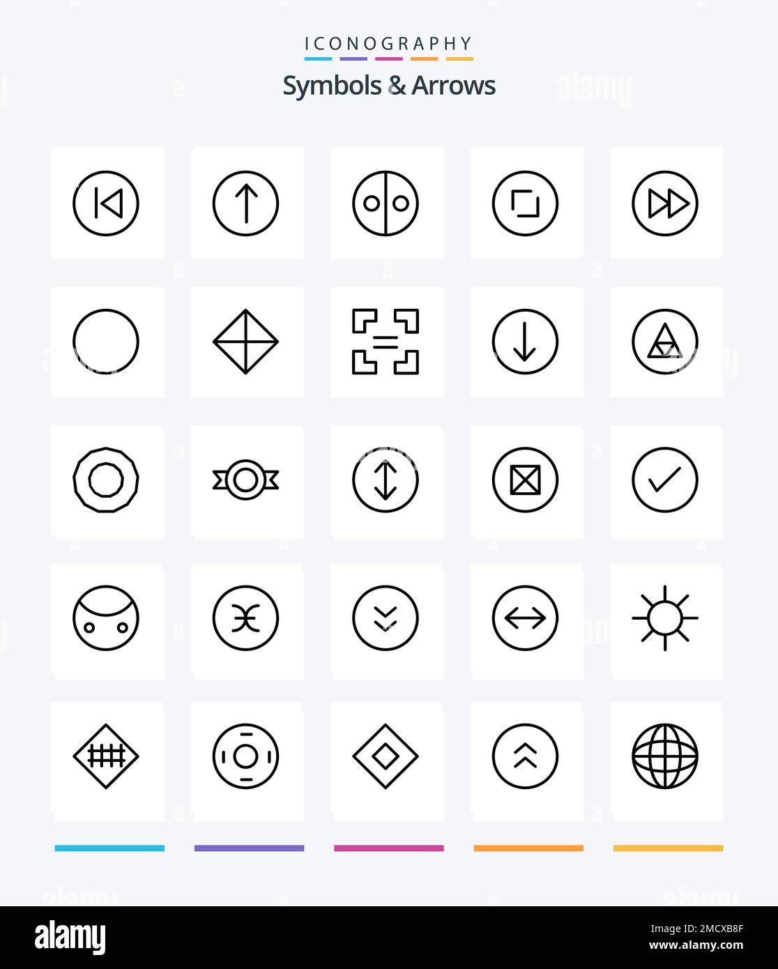 Creative Symbols & Arrows 25 OutLine icon pack Such As arrow right ...