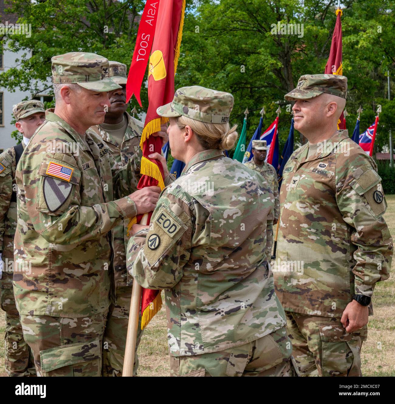 U.S. Army Maj. Gen. Heidi J. Hoyle, (right) commanding general Military ...