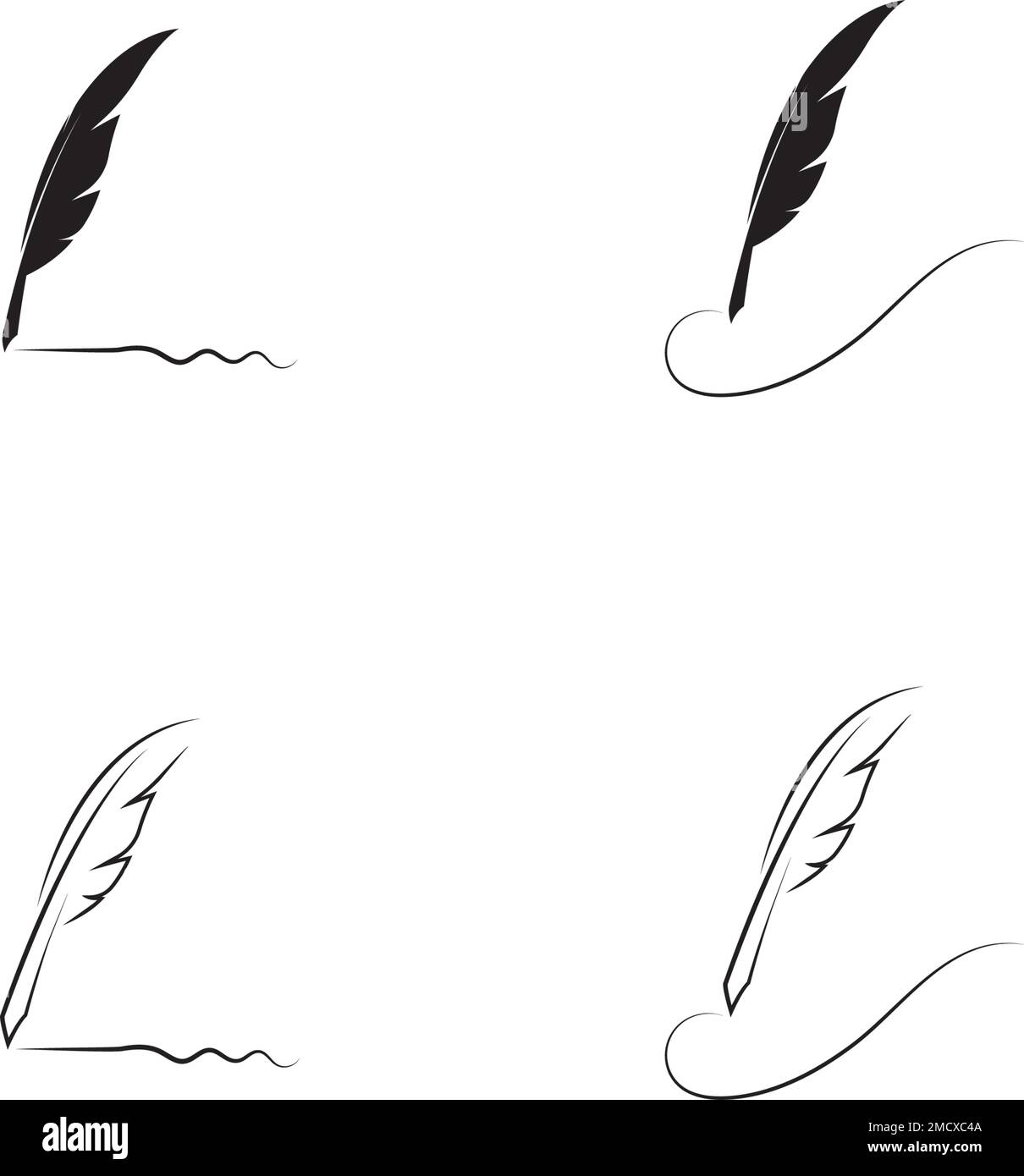 Feather pen logo vector template Stock Vector Image & Art - Alamy