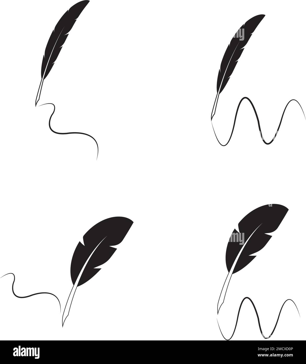 Feather pen logo vector template Stock Vector Image & Art - Alamy