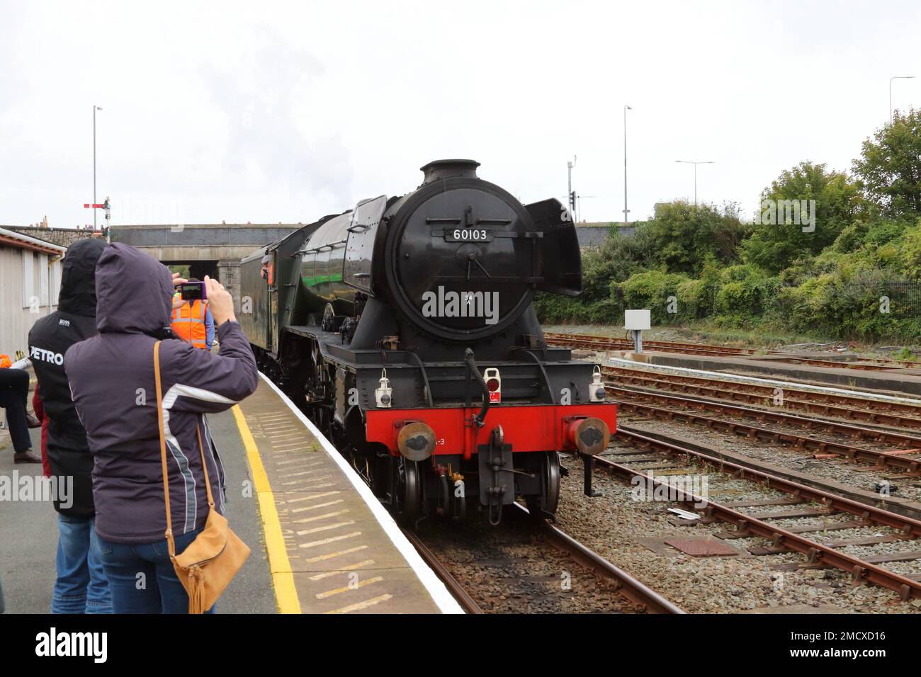 The Flying Scotsman on the North Wales coastal line Stock Photo - Alamy