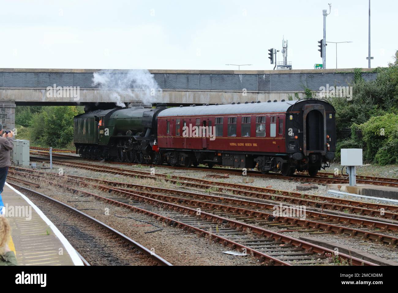 The Flying Scotsman on the North Wales coastal line Stock Photo - Alamy
