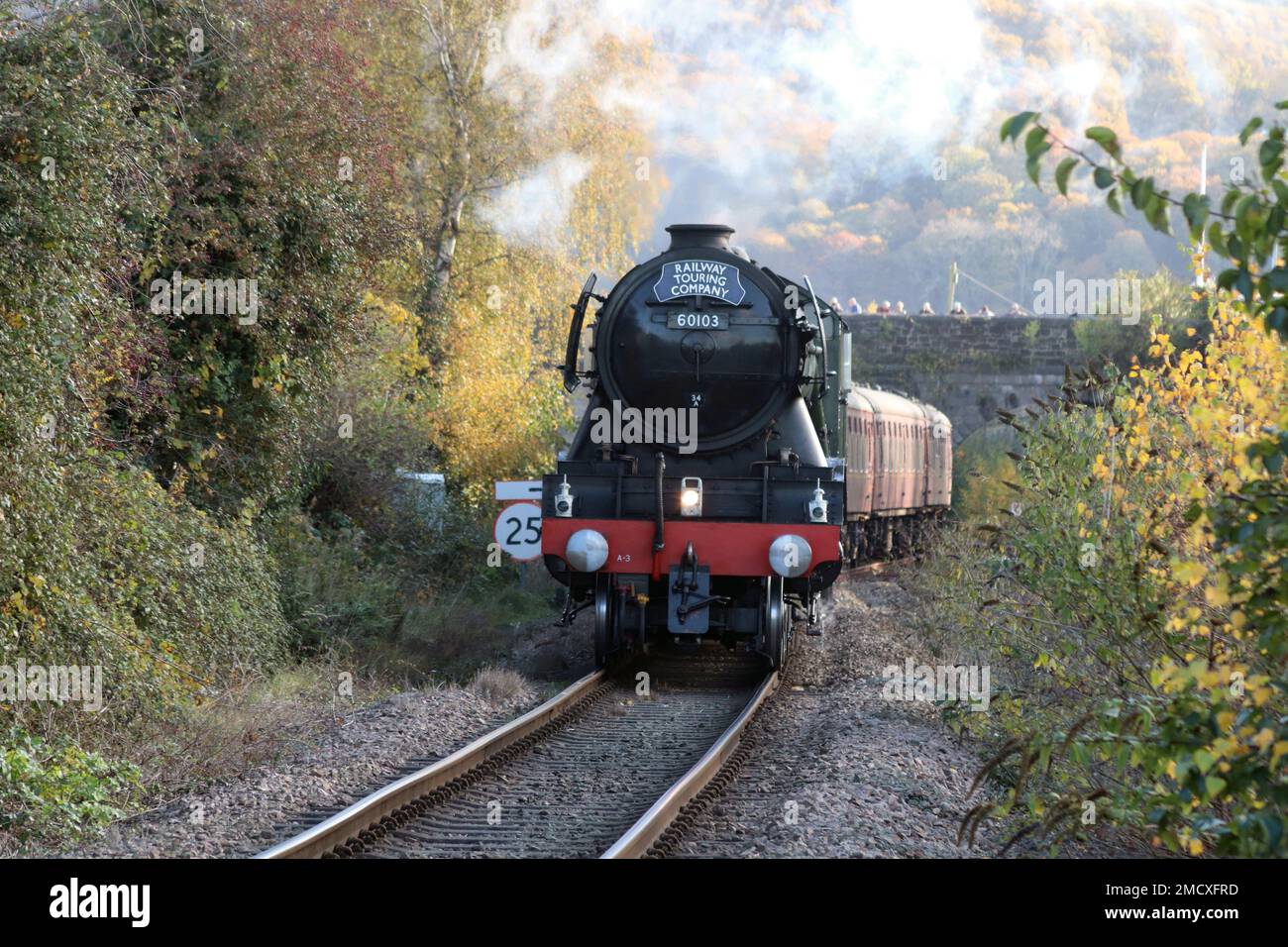 The Flying Scotsman on the North Wales coastal line Stock Photo - Alamy
