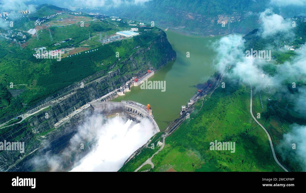 In this image released on Monday, Nov. 22, 2021, the Xiluodu ...