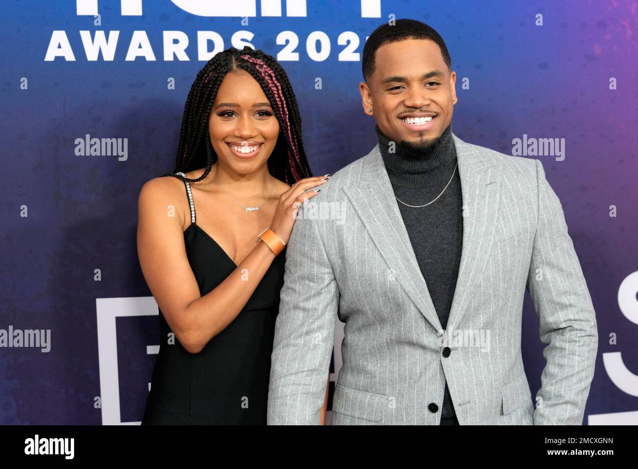 Christina Hammond and Tristan Wilds arrive to the Soul Train Music ...