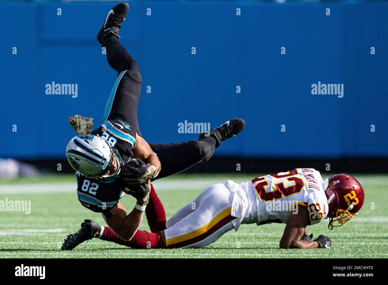 Washington Football Team cornerback William Jackson (23) tackles ...