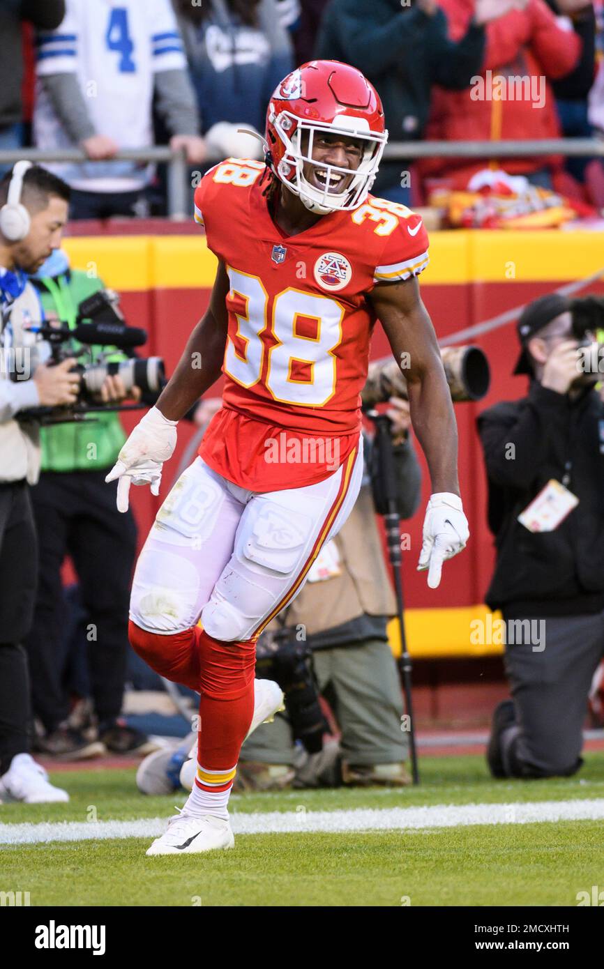 Kansas City Chiefs cornerback L'Jarius Sneed celebrates after a play ...