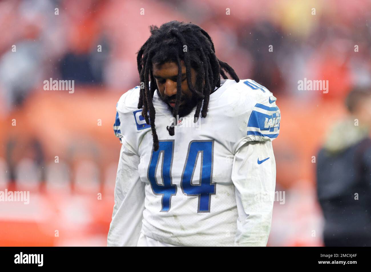 Detroit Lions inside linebacker Jalen Reeves-Maybin walks off the field ...