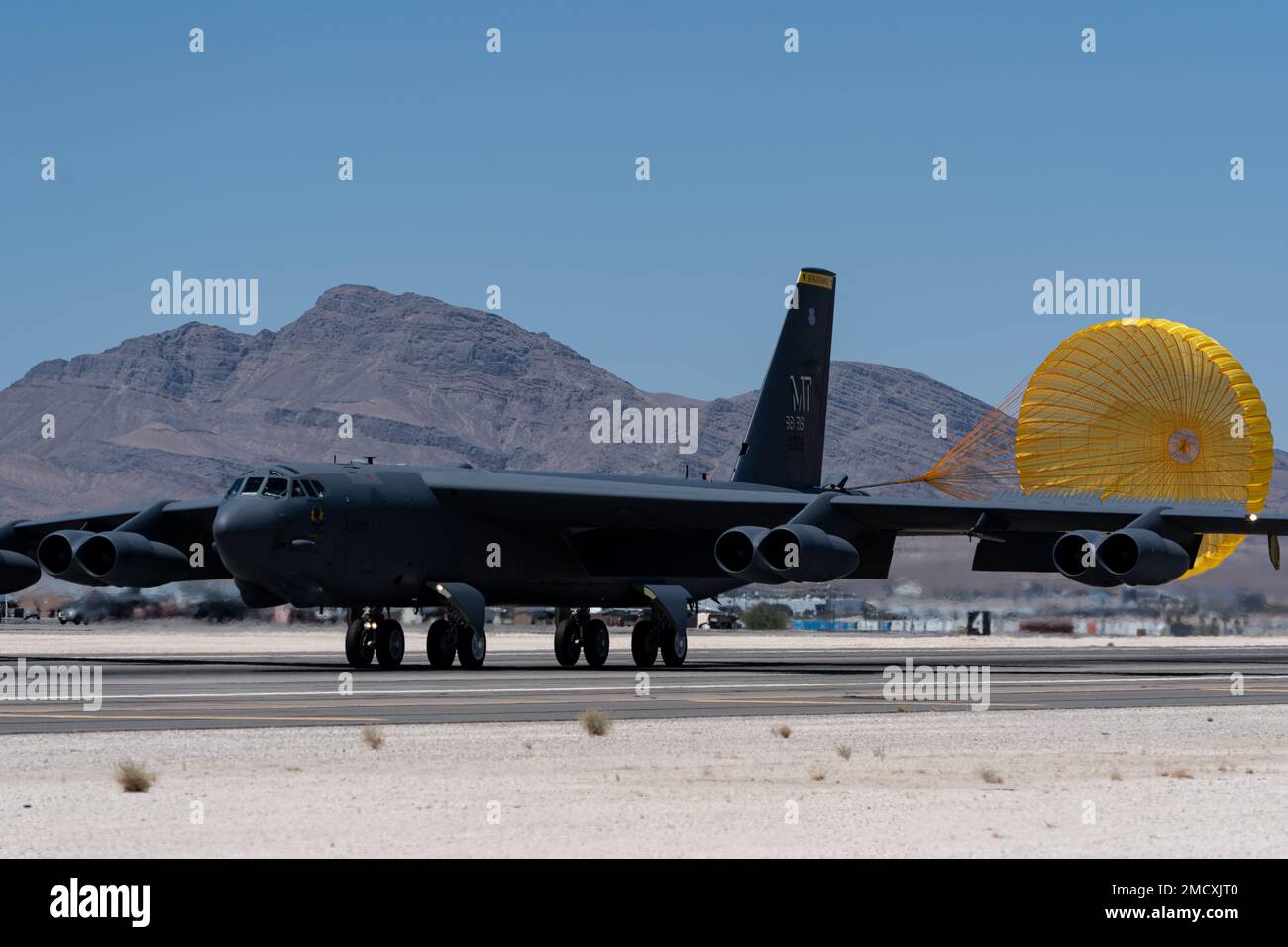 A B-52 Stratofortress assigned to the 69th Bomb Squadron, Minot Air ...