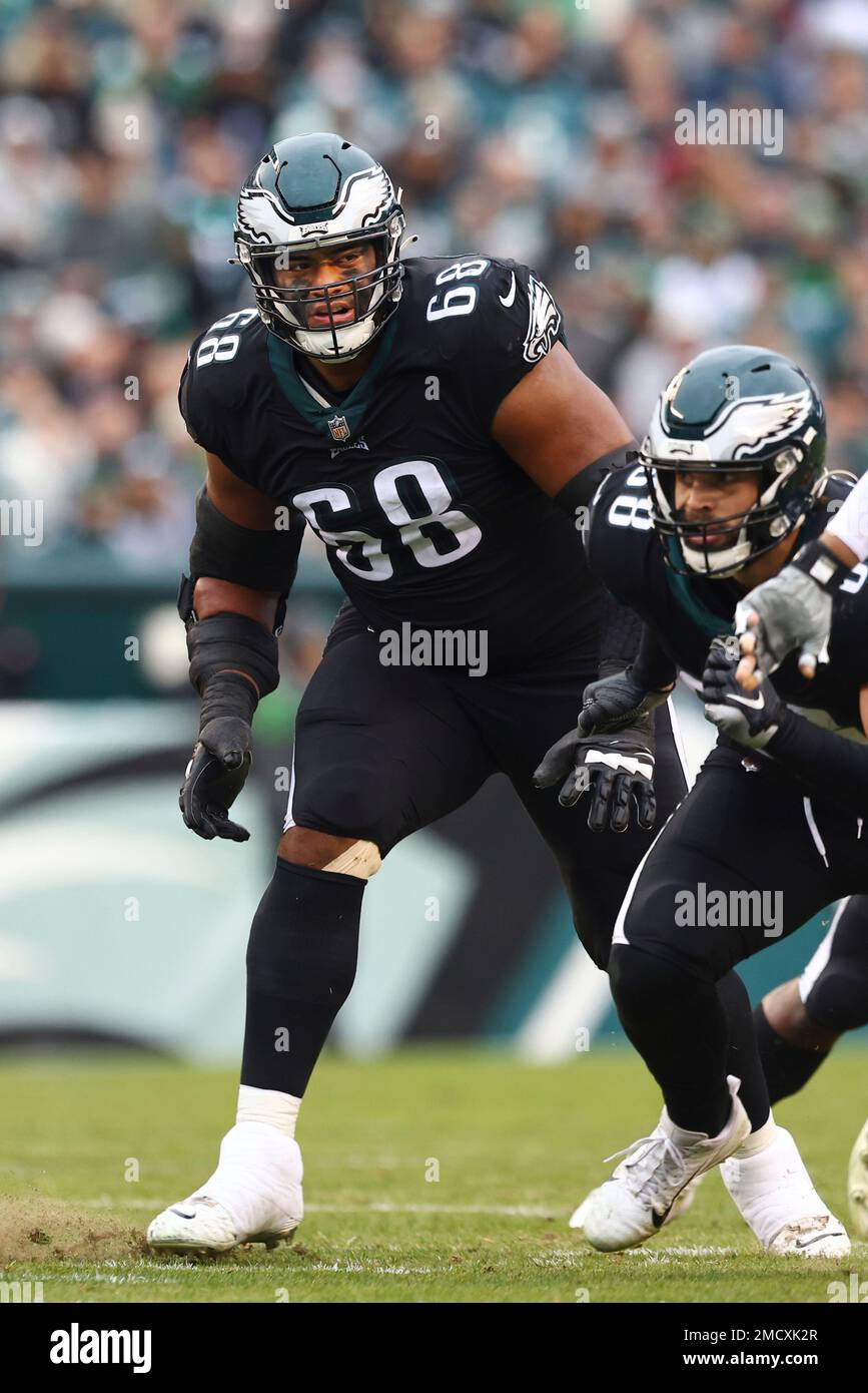 Philadelphia Eagles offensive tackle Jordan Mailata (68) in action ...
